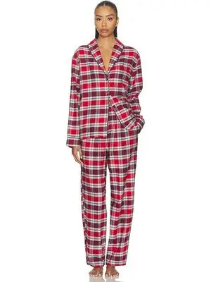 Lunya Brushed Flannel Pant Set - Rustle Plaid