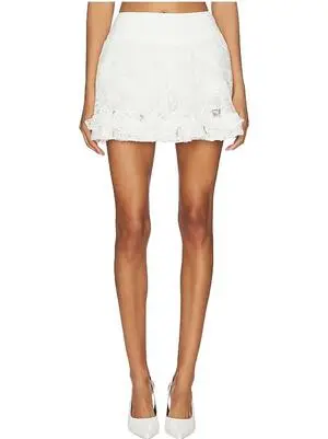 AKNVAS Kirsten Lace Mini Skirt - Ivory