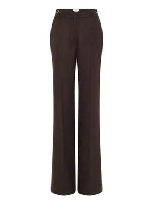 GABRIELA HEARST Vesta Pant Chocolate Winter Silk
