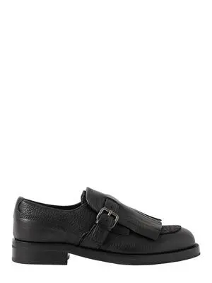 Church's Piper Fringed Textured-leather Brogues - Black