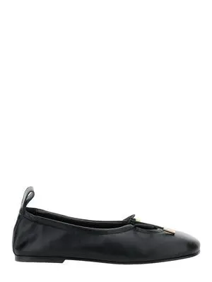 ALOHAS Rosalind Leather Ballet Flats - Black
