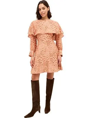 MARIE OLIVER Reeves Leopard-print Dress - Desert