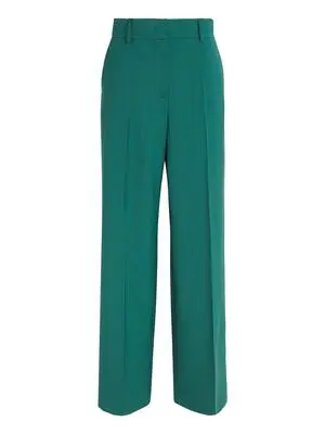 Max Mara Virgin Wool Tailored Trousers - Green