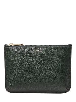 ASPINAL OF LONDON Large Leather Ella Pouch - Green