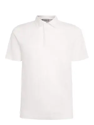 Canali Mercerised Cotton Polo Shirt - White
