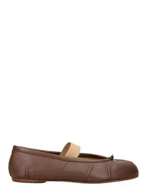 MAISON MARGIELA Leather Tabi Ballet Flats - Brown