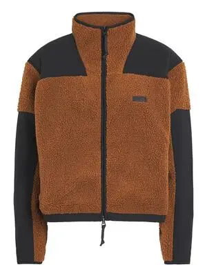 SKIMS Teddy Boxy Zip-up Jacket - Brown
