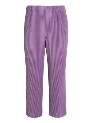 Issey Miyake Pleated Straight Trousers - Purple