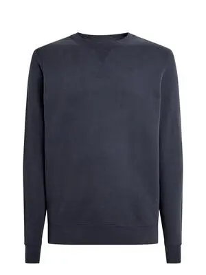 Sunspel Loopback Cotton Sweatshirt - Navy
