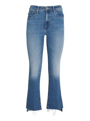 MOTHER The Insider Cropped Step-hem Jeans - Blue