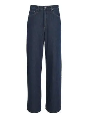 Rag & Bone Logan Mid-rise Wide-leg Jeans - Blue