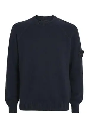 Stone Island Ghost Piece Cashmere Crew-neck Sweater - Navy
