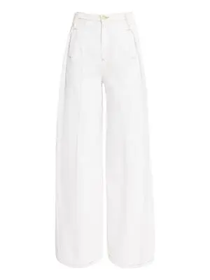 Sandro High-waist Wide-leg Jeans - Beige