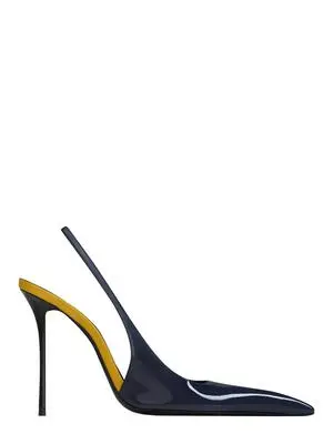 Saint Laurent Amalia 110 Slingback Pumps - Blue