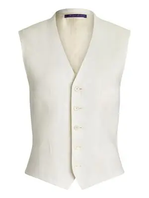 Ralph Lauren Linen Jaiden Waistcoat - White