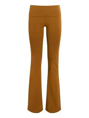 SKIMS Cotton Jersey Foldover Trousers - Brown