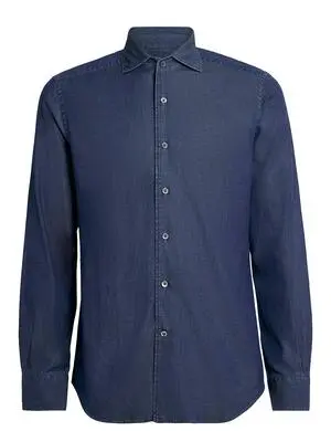 Corneliani Cotton-cashmere Shirt - Blue