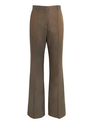 Brioni Silk Flared Trousers - Green