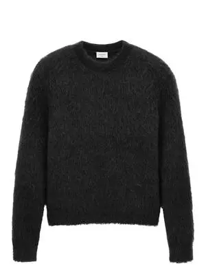 Saint Laurent Brushed Mohair-blend Sweater - Black