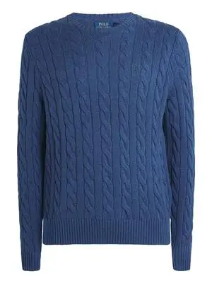 Polo Ralph Lauren Cotton Cable-Knit Sweater Navy