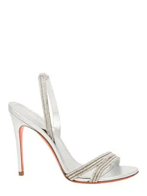 Santoni Justine Slingback Heels - Silver