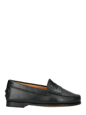 TOD'S Leather Penny Loafers - Black