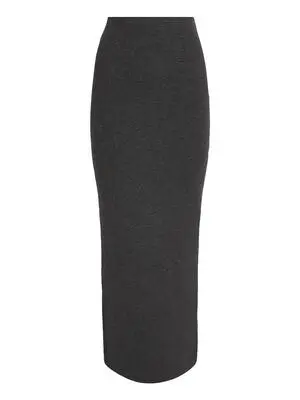Eterne Ribbed Emma Maxi Skirt Grey