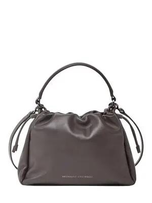 Brunello Cucinelli Small Leather Bucket Bag - Brown