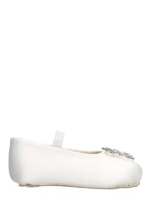 ARUNA SETH Satin Ballet Flats - White