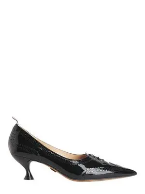 Thom Browne Patent Leather Wingtip Pumps - Black