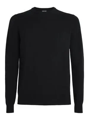 Giorgio Armani Cashmere Crew-neck Sweater - Black