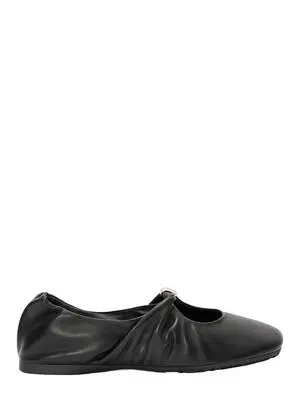 Loewe Leather Pebble Ballerina Flats - Black