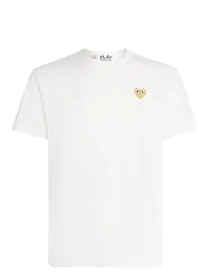 Play Comme Des Garcon Heart Logo T-shirt - White