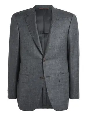 Canali Wool-blend Blazer - Grey