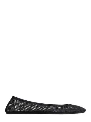 Alaïa Mesh Slip-on Ballet Flats - Black