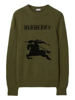 Burberry Wool-cashmere Ekd Sweater - Green