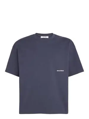ABOUT:BLANK Cotton Back Logo T-shirt - Blue