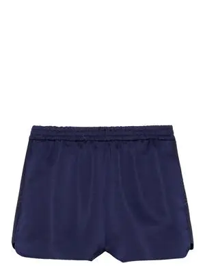 Max & Co. Satin Athletic Shorts - Blue
