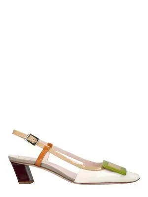 ROGER VIVIER Belle Vivier Slingback Pumps 45 - White