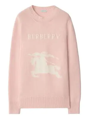 Burberry Wool-cashmere Ekd Sweater - Pink