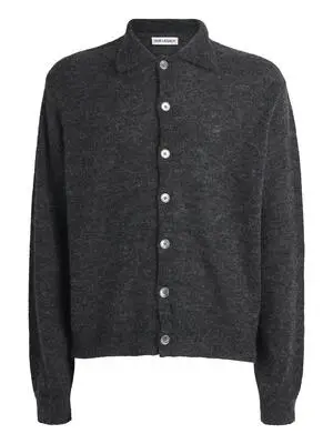 Our Legacy Alpaca-blend Evening Polo Cardigan - Grey
