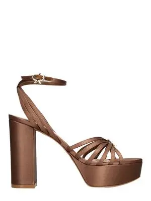 GIANVITO ROSSI Rita Platform Sandals - Brown