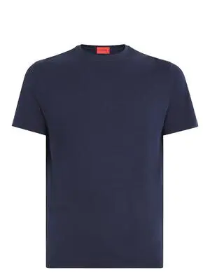 Isaia Silk-cotton T-shirt - Navy