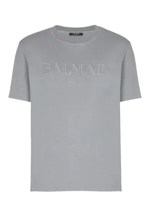 Balmain Cotton Vintage Logo T-shirt - Grey
