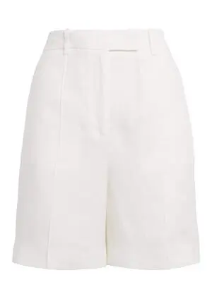 ELEVENTY Tailored Linen Bermuda Shorts