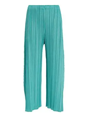 Issey Miyake Mellow Pleats Trousers - Green