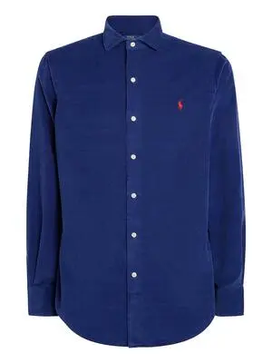 Polo Ralph Lauren Cotton Corduroy Logo Shirt - Navy