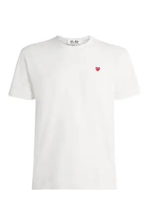 Play Comme Des Garcon Heart Logo T-shirt - White