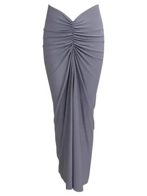 Alaïa Draped Bodycon Maxi Dress - Grey
