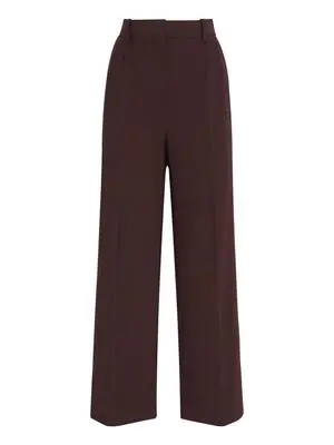 Maje Wool-blend Flared Trousers - Red